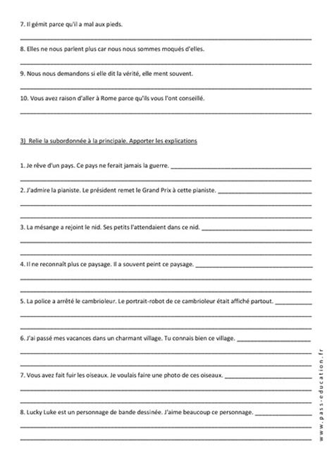 Phrase simple et phrase complexe 4ème Exercices corrigés Pass