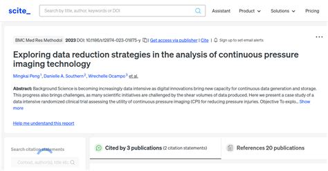 Exploring Data Reduction Strategies In The Analysis Of Continuous Pressure Imaging Technology