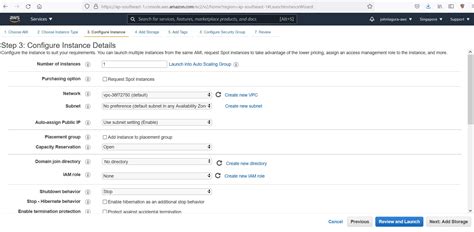 my network lab creating an aws ec2 instance virtual machine