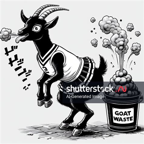 Manga Artistic Image Black Goat Cheerleader Ai Generated Image