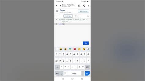 First Python Program🤞 Print Hello World In Python 😇pythonprogram Helloworld Print Youtube