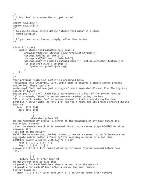 Server Log Question Pdf String Computer Science Software