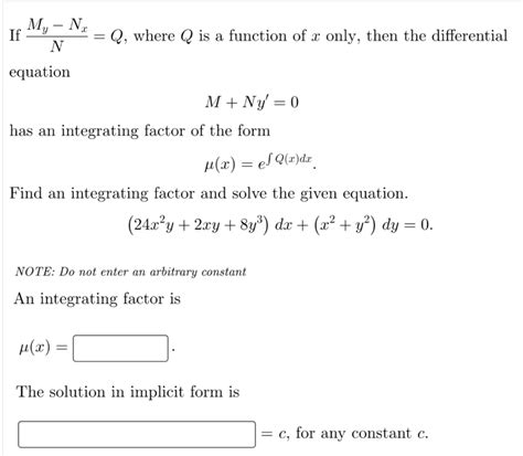 solved my nx n if q where is a function of x only then