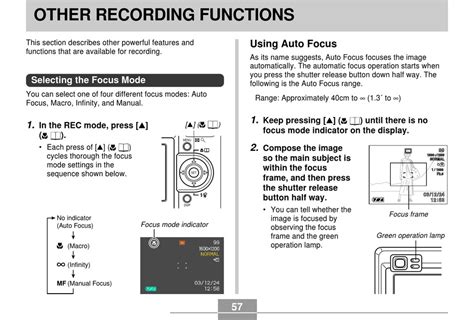 Casio Exilim Ex Z Digital Camera Recording Functions Manual Manualslib