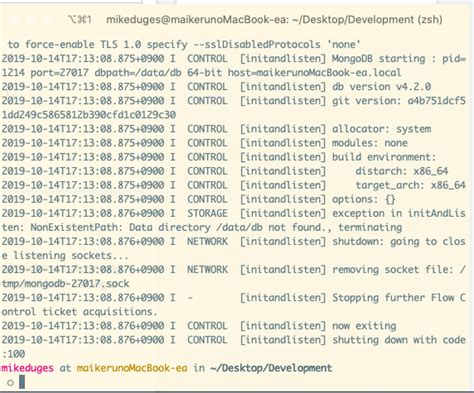 Macos Mongodb Doesnt Run After Switching From Bash To Zsh Stack Overflow