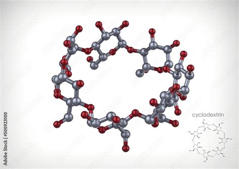 Molecular Structure Of Cyclodextrin 3d Rendering Of Cyclodextrin Composed Of Glucose Molecules Molecular Structure Of Cyclodextrin 3d Rendering Of Cyclodextrin Composed Of Glucose Molecules
