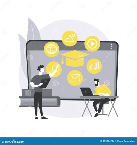 Digital Classroom Abstract Concept Vector Illustration Stock Vector