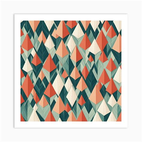 Abstract Geometric Triangles 265 Art Print By Pattern Playroom Fy
