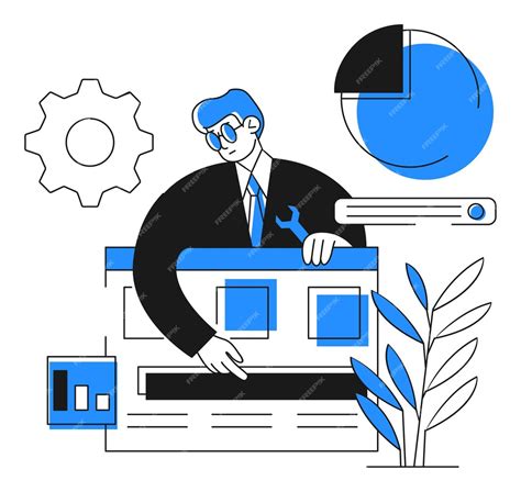 Premium Vector Flat Design Illustration Of A Professional Analyzing