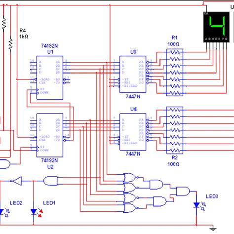 Circuit Diagram Showing Counter Circuit And Logic Circuit Download Scientific Diagram