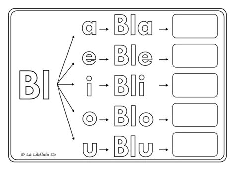 Fichas De Silabas Para Imprimir A Color
