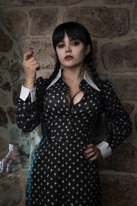 Kalinka Fox Wednesday Addams Set Cosplay Leaked Celeb Jihad