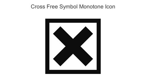 cross free symbol monotone icon in powerpoint pptx png and editable eps