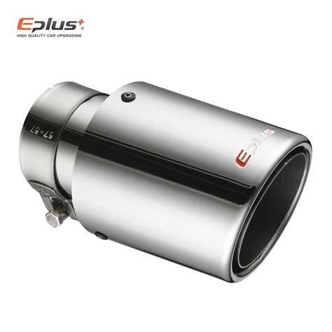 eplus 자동차 광택 분사 패턴 카본 섬유 머플러 팁 배기 시스템 파이프 머플러 노즐 범용 스트레이트 스테인레스 핸드폰닷컴