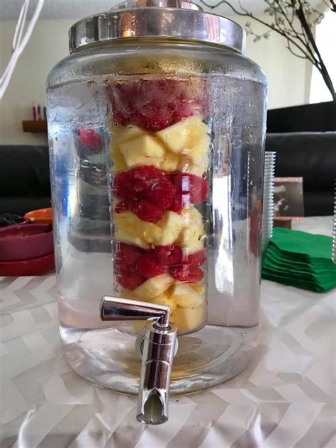 Pineapple And Raspberry Infused Water