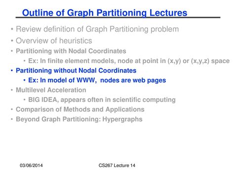 Cs 267 Applications Of Parallel Computers Graph Partitioning Ppt