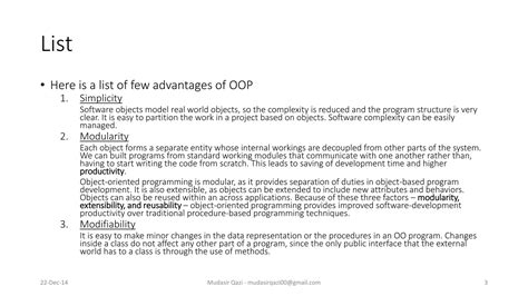 Oop Benefits And Advantages Of Oop Pptx Programming Languages
