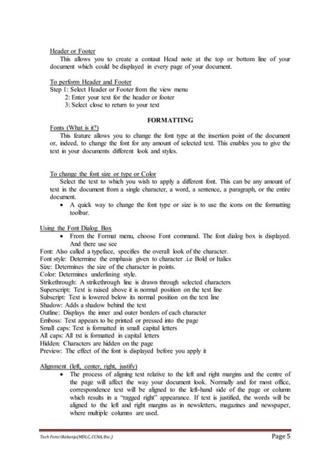 Introduction To Ms Word Docx