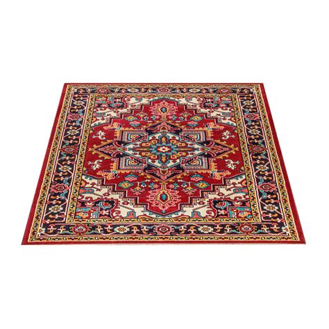 خرید و قیمت فرش ماشینی زانیس مدل سنتی طرح هریز زمینه لاکی ترب