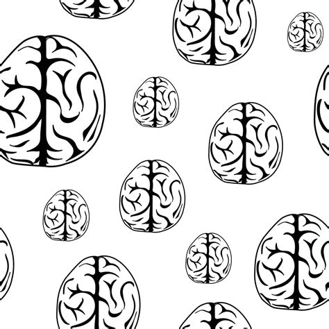 Seamless Cartoon Brain Pattern Background 11747360 Vector Art At Vecteezy