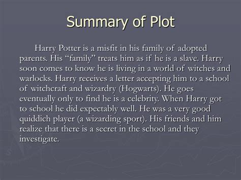 Harry Potter Plot Summary Chtoby Pomnili