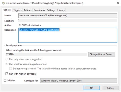 letsencrypt windows server 2019 configuration virtualization howto