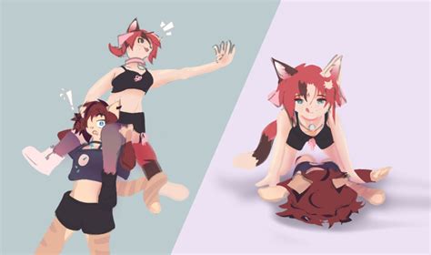 Rule 34 Aeiou Yoako Anthro Black Clothing Black Hotpants Black