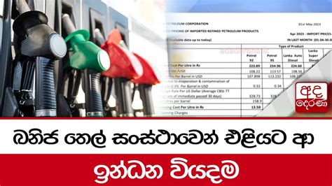 ඛනිජ තෙල් සංස්ථාවෙන් එළියට ආ ඉන්ධන වියදම Youtube