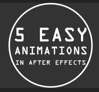 Intro To Adobe After Effects Week Of Lessons And Culminating Project