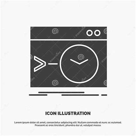 Admin Command Root Software Terminal Icon Glyph Vector Gray Symbol For Ui And Ux Website