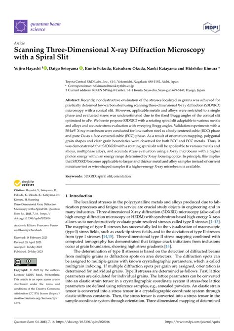 Pdf Scanning Three Dimensional X Ray Diffraction Microscopy With A