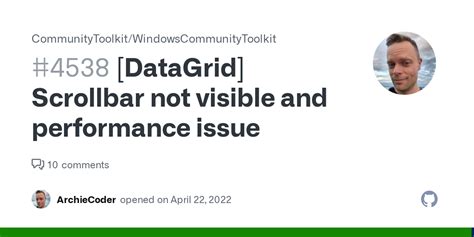 DataGrid Scrollbar Not Visible And Performance Issue Issue CommunityToolkit