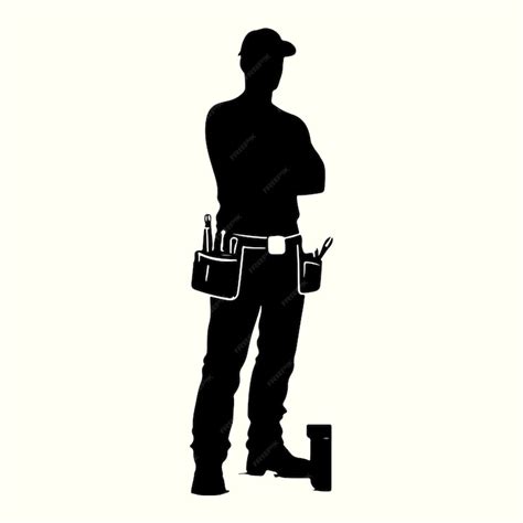 Handyman Silhouette Vector Illustration Premium Vector