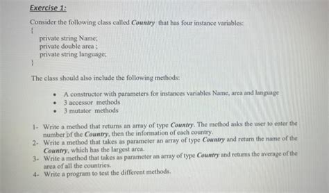 solved exercise 1 consider the following class called