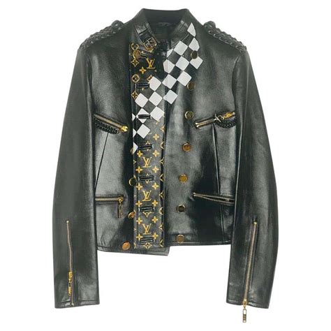 Louis Vuitton Black Multicoloured Leather Jacket For Sale At 1stdibs