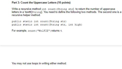 Solved Part 3 Count The Uppercase Letters 10 Points Write