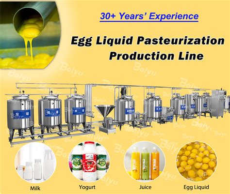 Egg Pasteurization Process Line Baiyu Machine Manufacturer