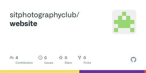 GitHub Sitphotographyclub Website