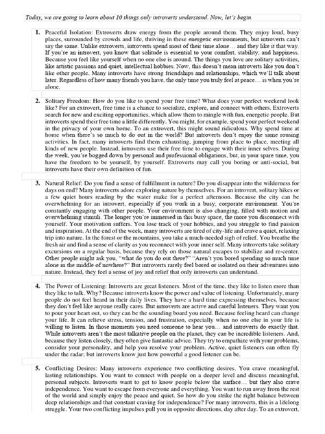 The Quiet Power Of Introverts Pdf Extraversion And Introversion
