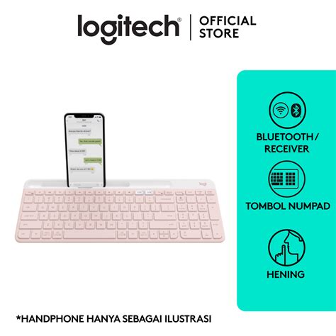 Promo Logitech K580 Slim Multi Device Keyboard Rose Diskon 31 Di Seller Logitech Official Store