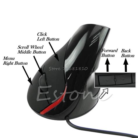 Ergonomic Usb Vertical Optical Mouse Wrist Healing Vicedeal