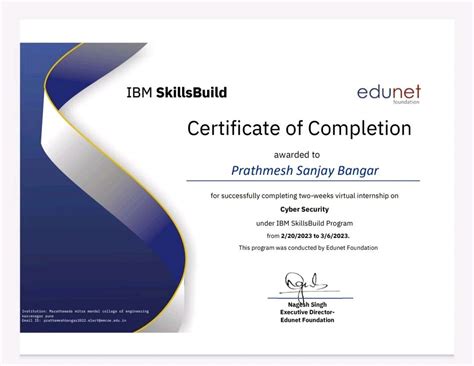 Prathamesh Bangar On Linkedin Ibm Skill Build Program I Do Nice Experience 👍 👌 Thanks So Much