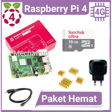 Jual Raspberry Pi 4 Model B 4gb Paket Hemat Siap Pakai Made In Uk Pi4