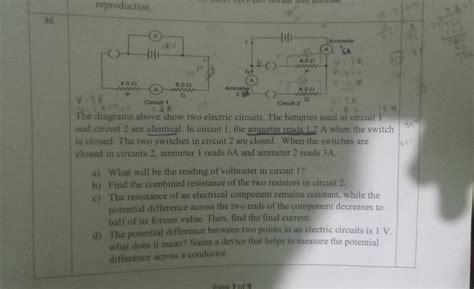 the diagrams above show two electric circuits the batteries used in circ