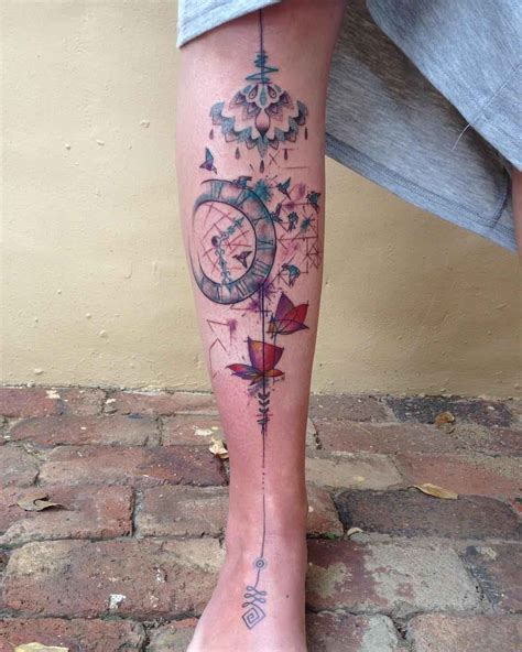Girly Shin Tattoos Embracing Feminine Flair With Stunning Body Art