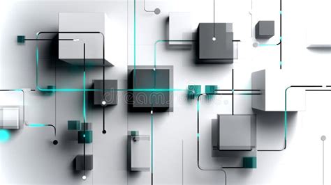 Exploring The Creative Potential Of A Cool Gray Modular Interface With Interconnected Blocks
