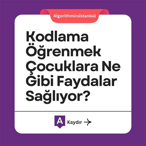 Kodlama çocuklariçinkodlama Algorithmics İstanbul