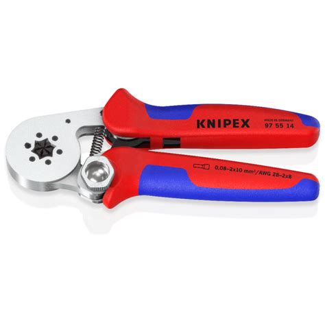 엔드 슬리브페롤용 자동 조절 압착기 측면 로딩 Knipex