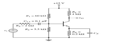 Problem 2 For The Common Emitter Circuit Below The
