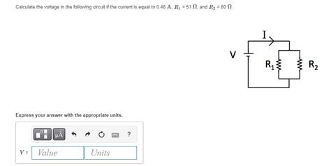 Solved Calculate The Voltage In The Following Circuit If The